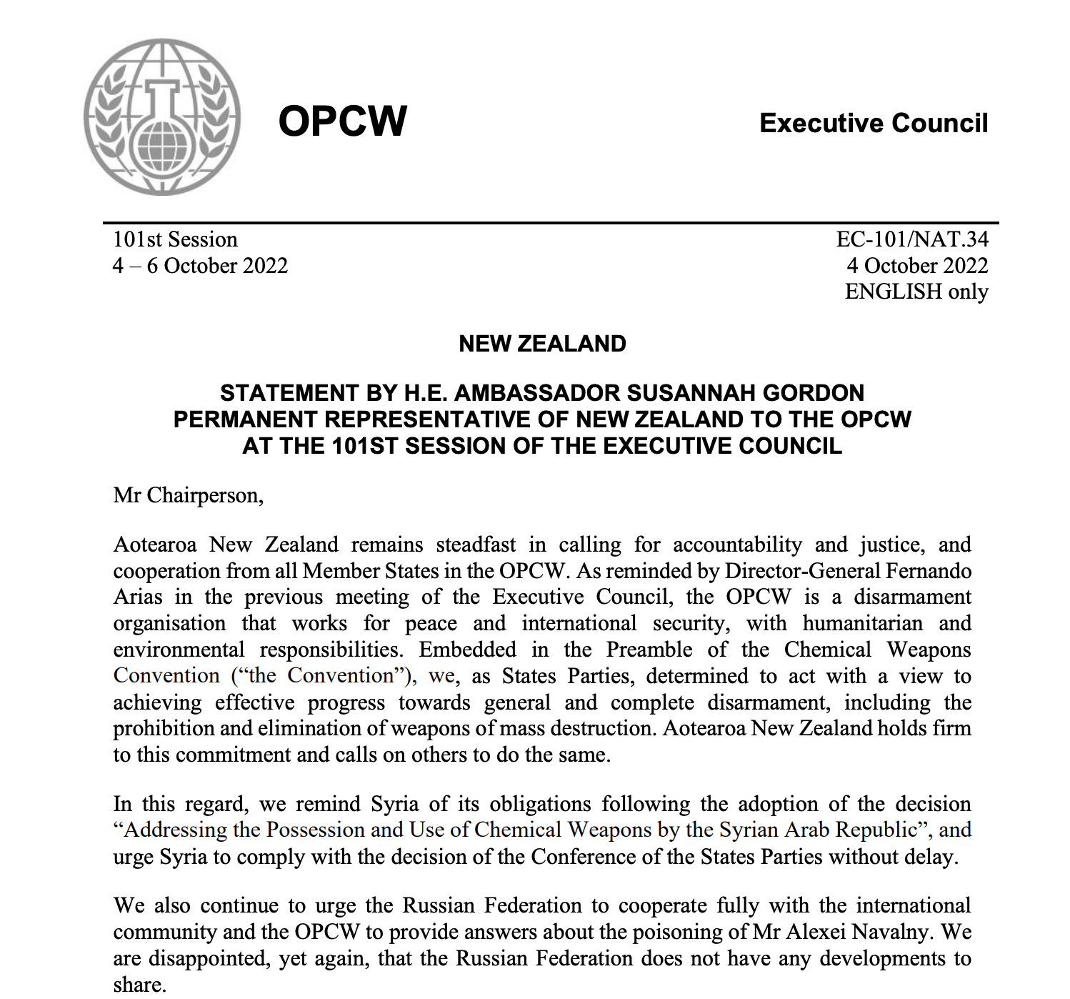 EC-101 Summary Report – CWC Coalition